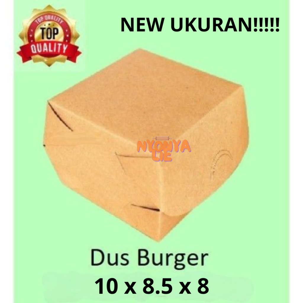 Jual 10x8.5x8 Cm Box Burger Dus Craft Laminasi Kemasan Roti Cake Kue ...