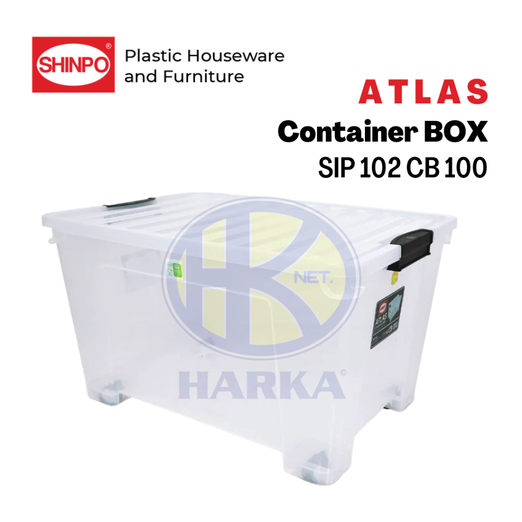 Jual ATLAS CONTAINER BOX TRANSPARANT 100 LITER | Boks Plastik Bening ...