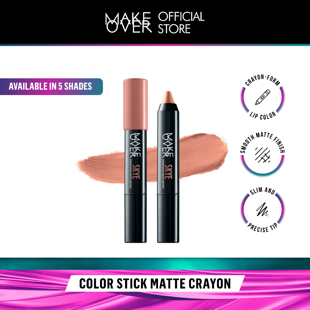 Jual MAKE OVER Color Stick Matte Crayon 2.6 g - Lipstick Matte | Shopee ...