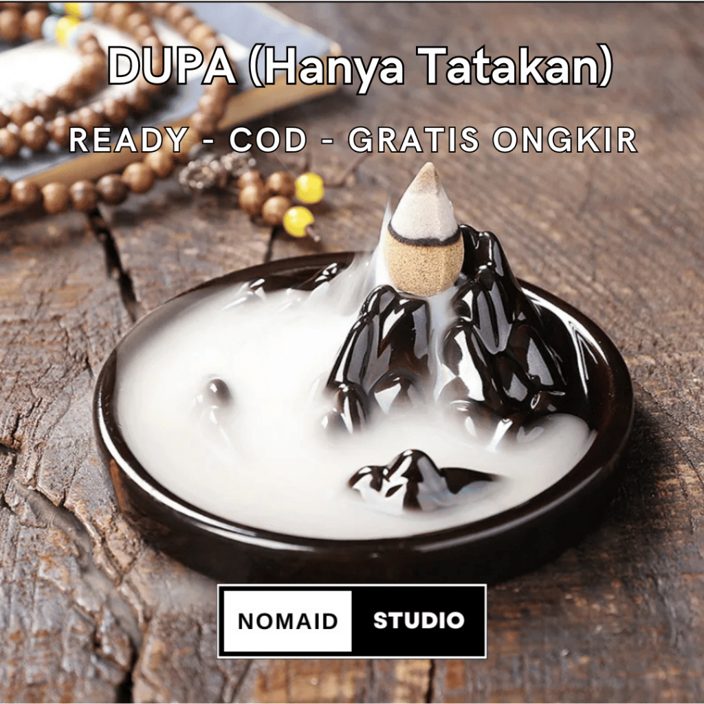 Jual Nomaid.id - Dekorasi Dupa Miniatur Gunung Air Terjun dan Daun ...