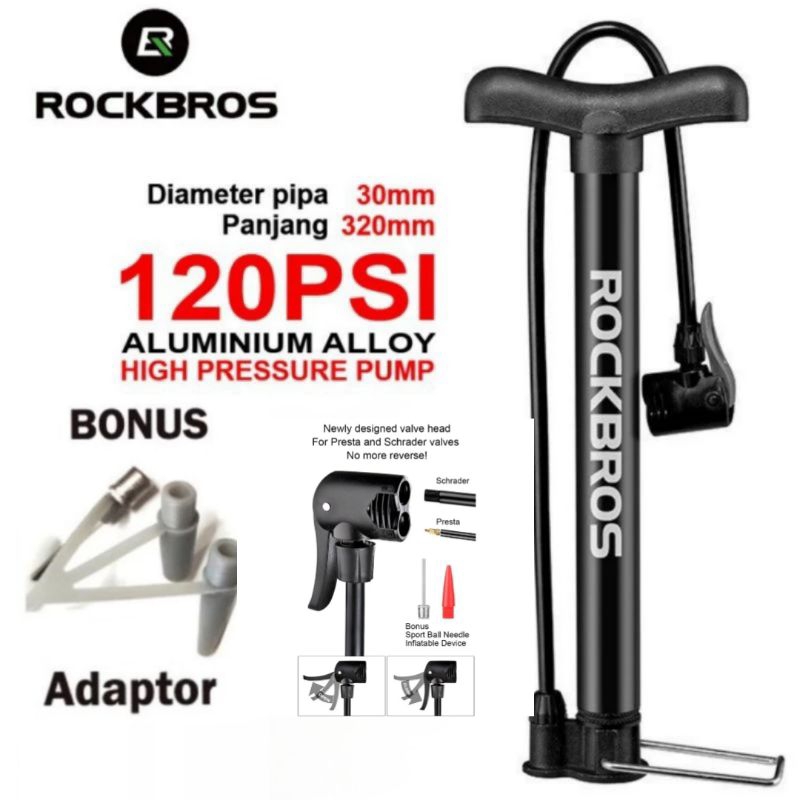 Jual pompa sepeda declo A320 alloy pentil schrader dan presta pompa ...