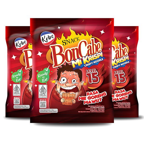 Jual Snack Mie BonCabe Mi Krispy Renceng Level 15 - level Zero Mi ...