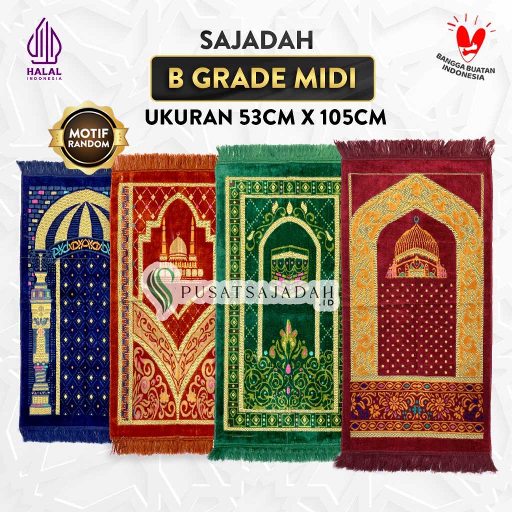 Jual Sajadah Premium B Grade Midi l Uk. 53x105cm l Sajadah Medium l ...