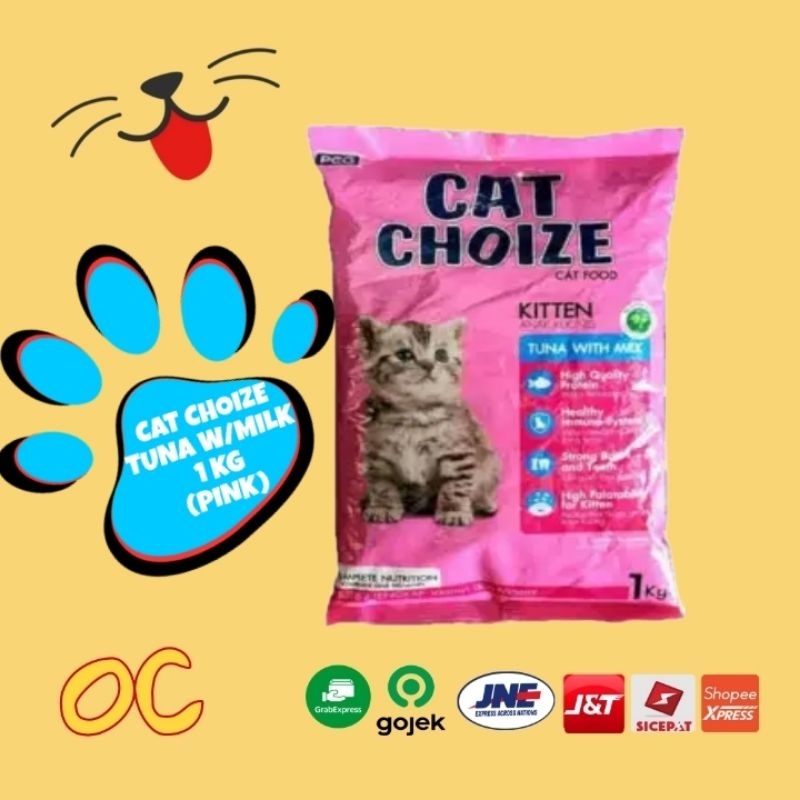 Jual CAT CHOIZE TUNA MILK 1 KG (PINK) | Shopee Indonesia