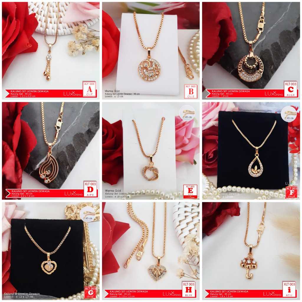 Jual XLT 003 Kalung Xuping 45 cm Set Liontin Merak Aksesoris Wanita ...