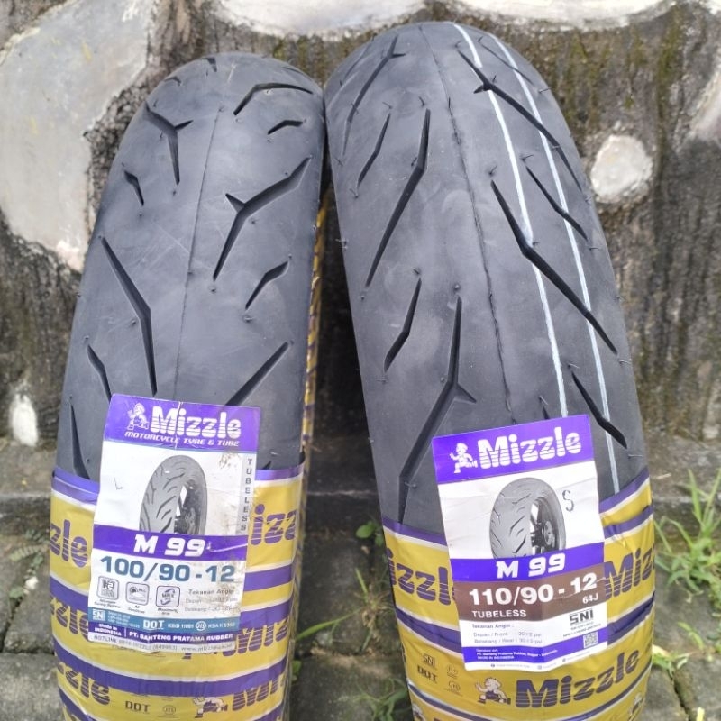 Jual #Ban tubeless Scoopy donat 100/90 12 & 110/90 12 mizzle M99 ...
