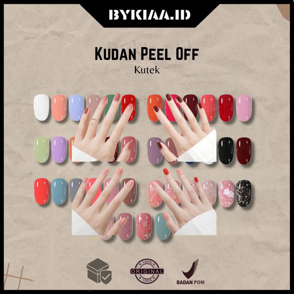 Jual KUTEK KUDAN Peel Off | 10 ML SERI N (N01-N40) | Shopee Indonesia