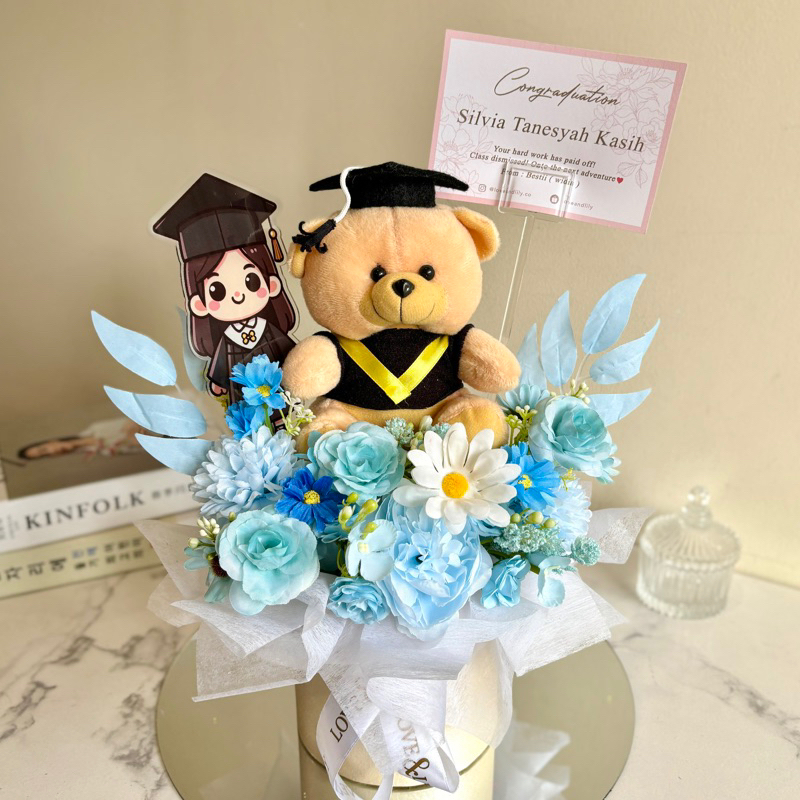 Jual [READY] Graduation Flower Box - Buket bunga wisuda gift akrilik ...