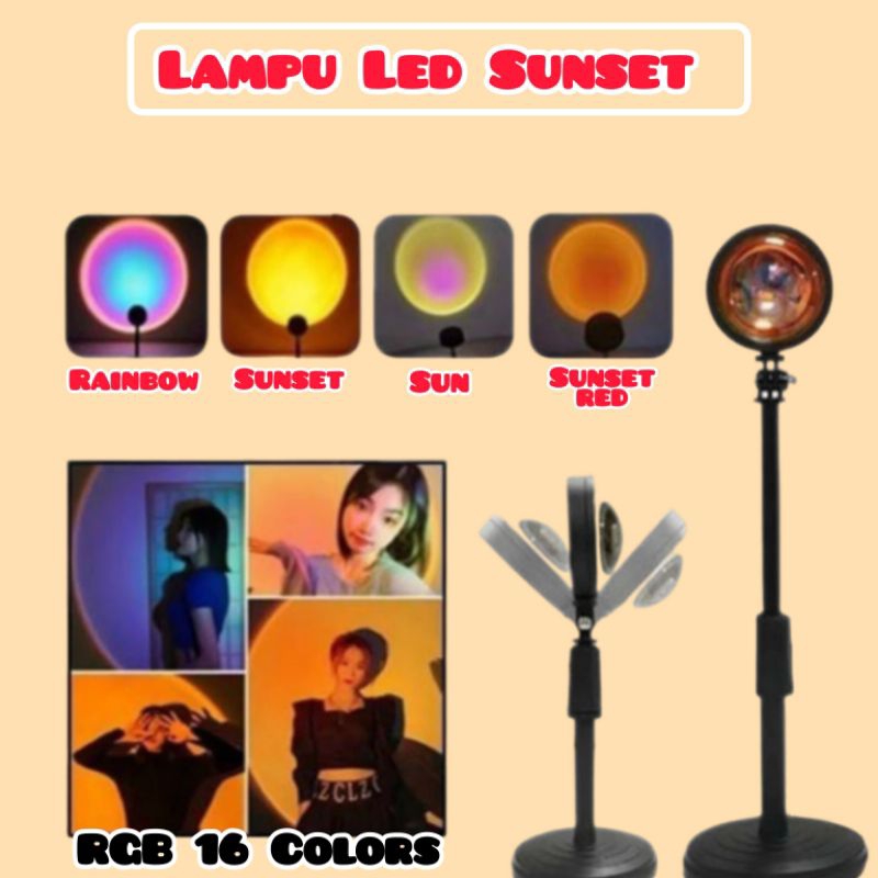 Jual Lampu Led Sunset Lampu Tidur Proyektor LED Motif Matahari | Shopee ...