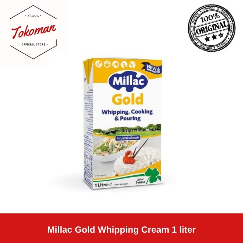 Jual Millac Gold Whipping Cream 1 liter / Cooking Cream | Shopee Indonesia