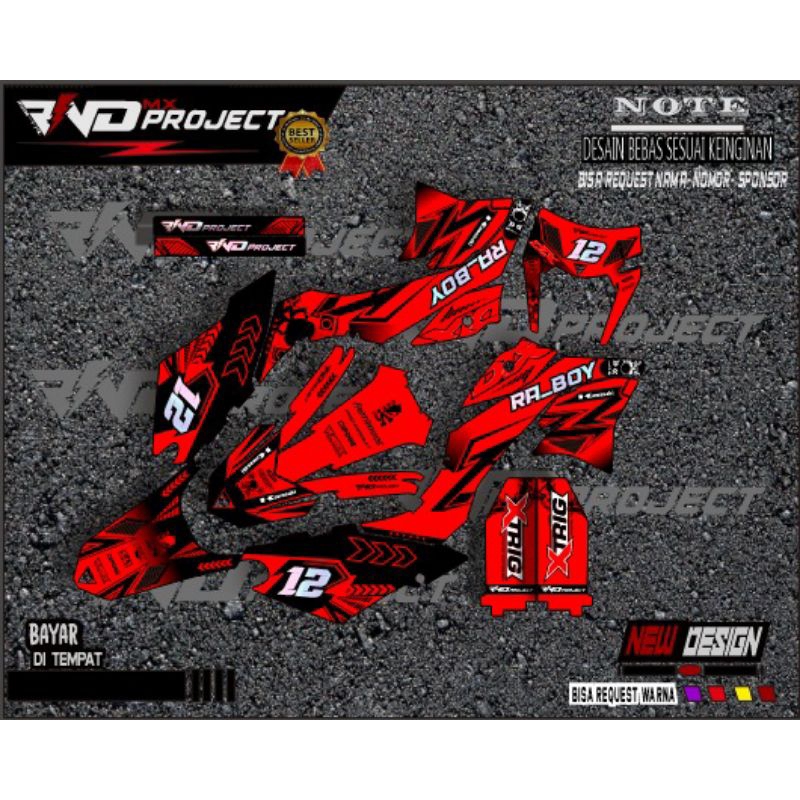 Jual DECAL/STICKER KLX D-Tracker ~CRF 150L ~GORDON~klx BF fullbody bisa ...