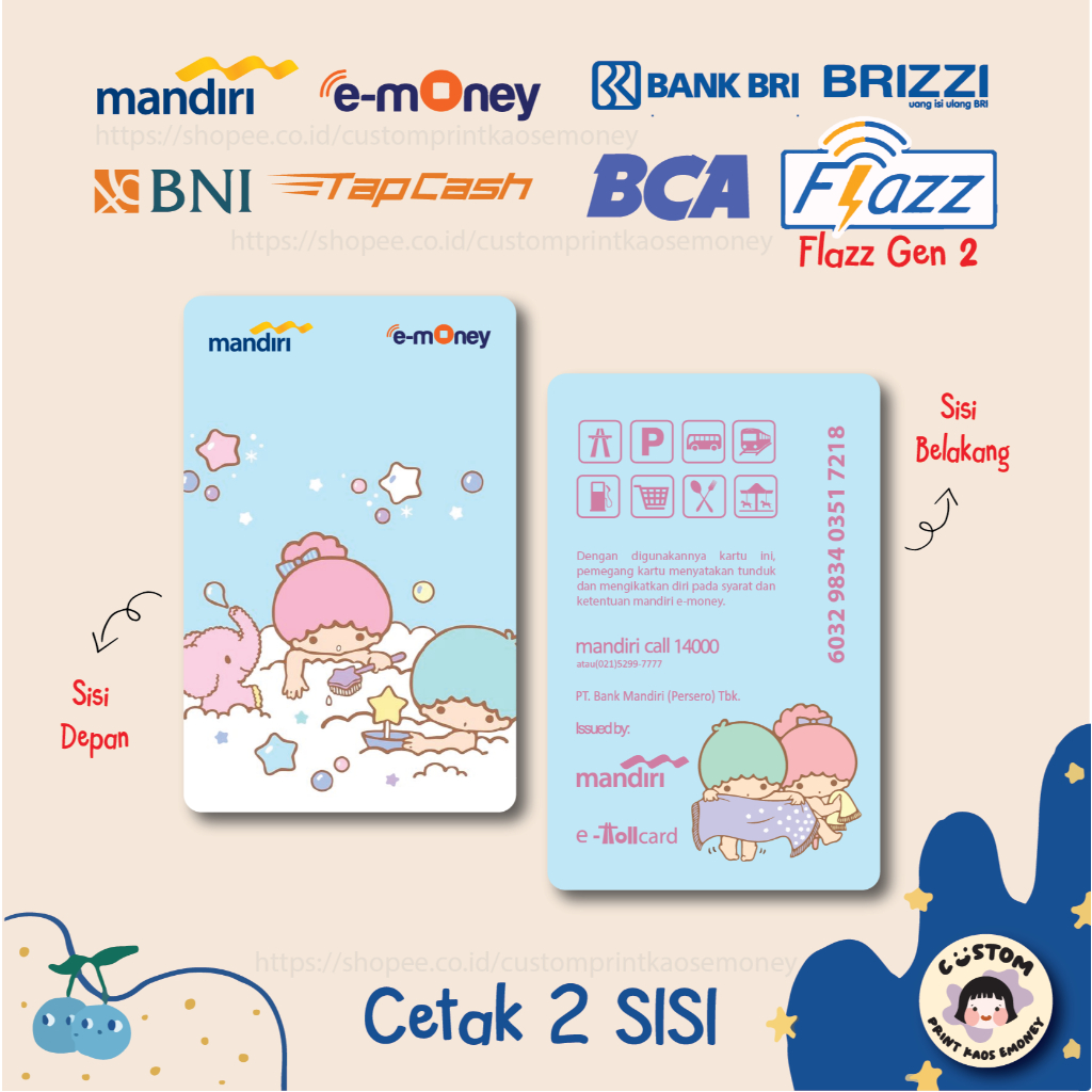 Jual KARTU E MONEY E TOLL ANIME KARTUN KIKI LALA LITTLE TWIN STARS SOAP ...