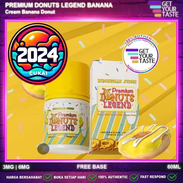 Jual Liquid Premium Donuts Legend Banana Donut 60ML by Indonesian Juice ...