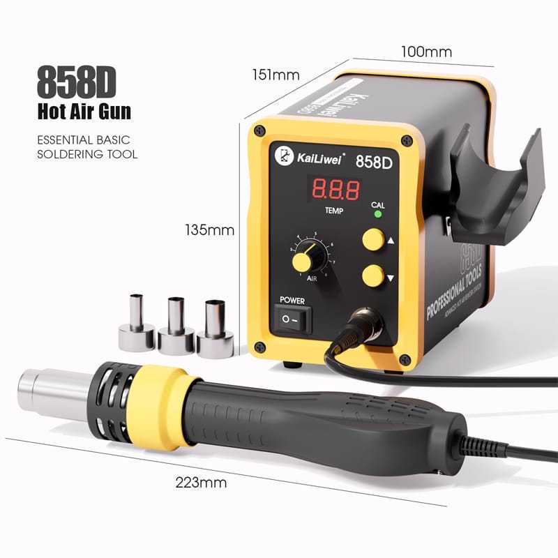 Jual BLOWER KAILIWEI 858D+ SMD REWORK STATION WITH SOLDERING IRON (680W ...