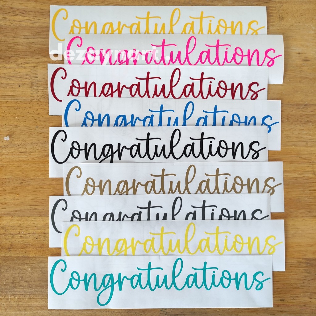 Jual Sticker (1) Congratulations / Sticker Akrilik / Cutting Sticker ...
