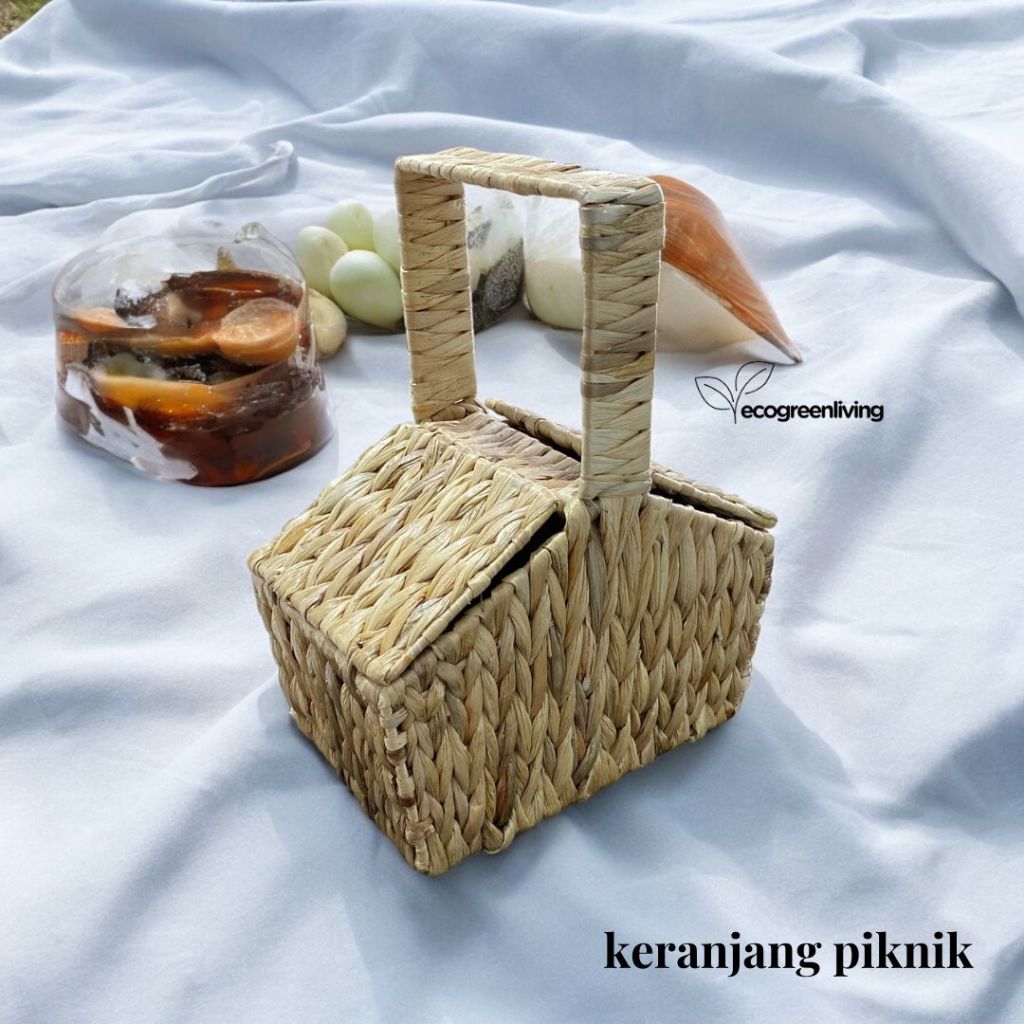 Jual Picnic Basket / Keranjang Piknik Anyaman Rotan | Shopee Indonesia