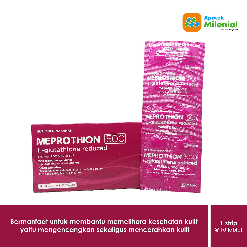 Jual Meprothion 500 Mg Harga Strip Isi 10 Tablet / Membantu Mencerahkan ...