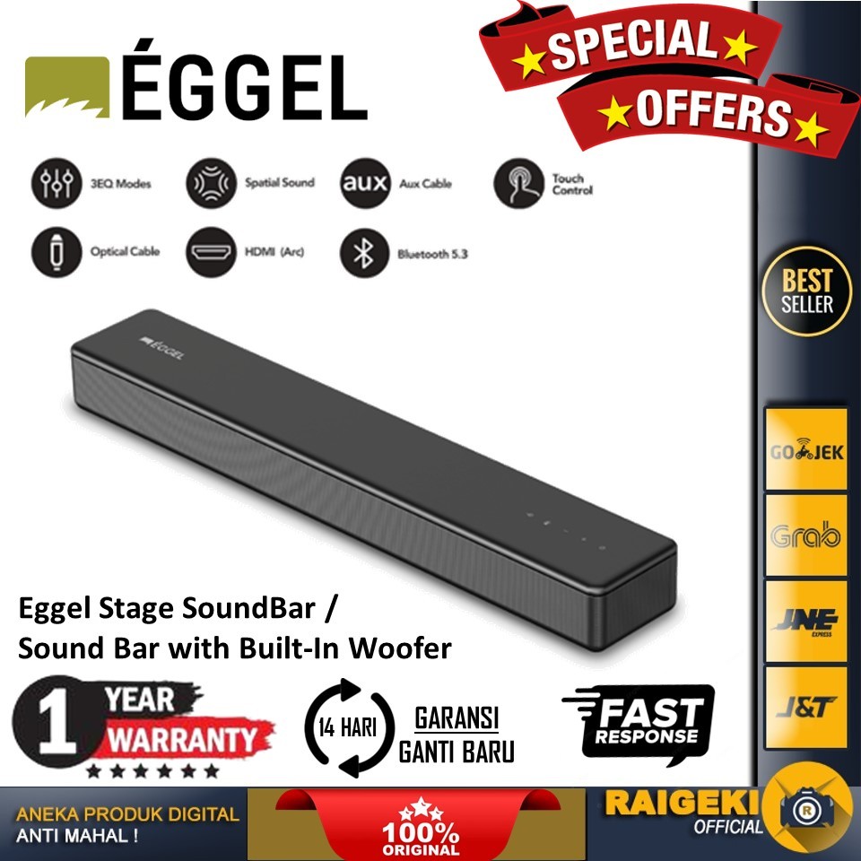 Jual Eggel Stage SoundBar / Sound Bar with Built-In Woofer | Shopee ...
