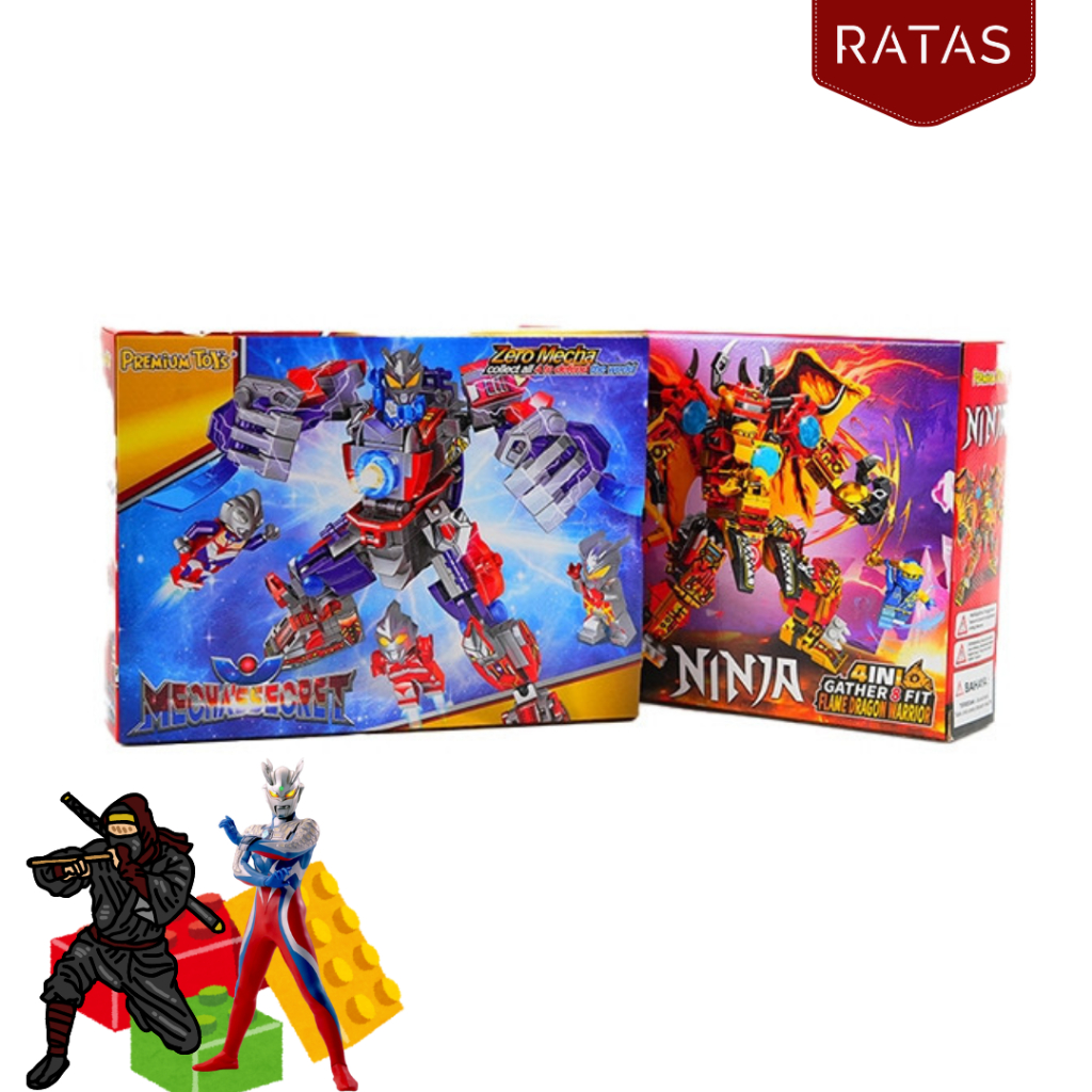 Jual Lego Set Mainan Anak Bricks Ultraman Zero Mecha + Kendaraan Power ...