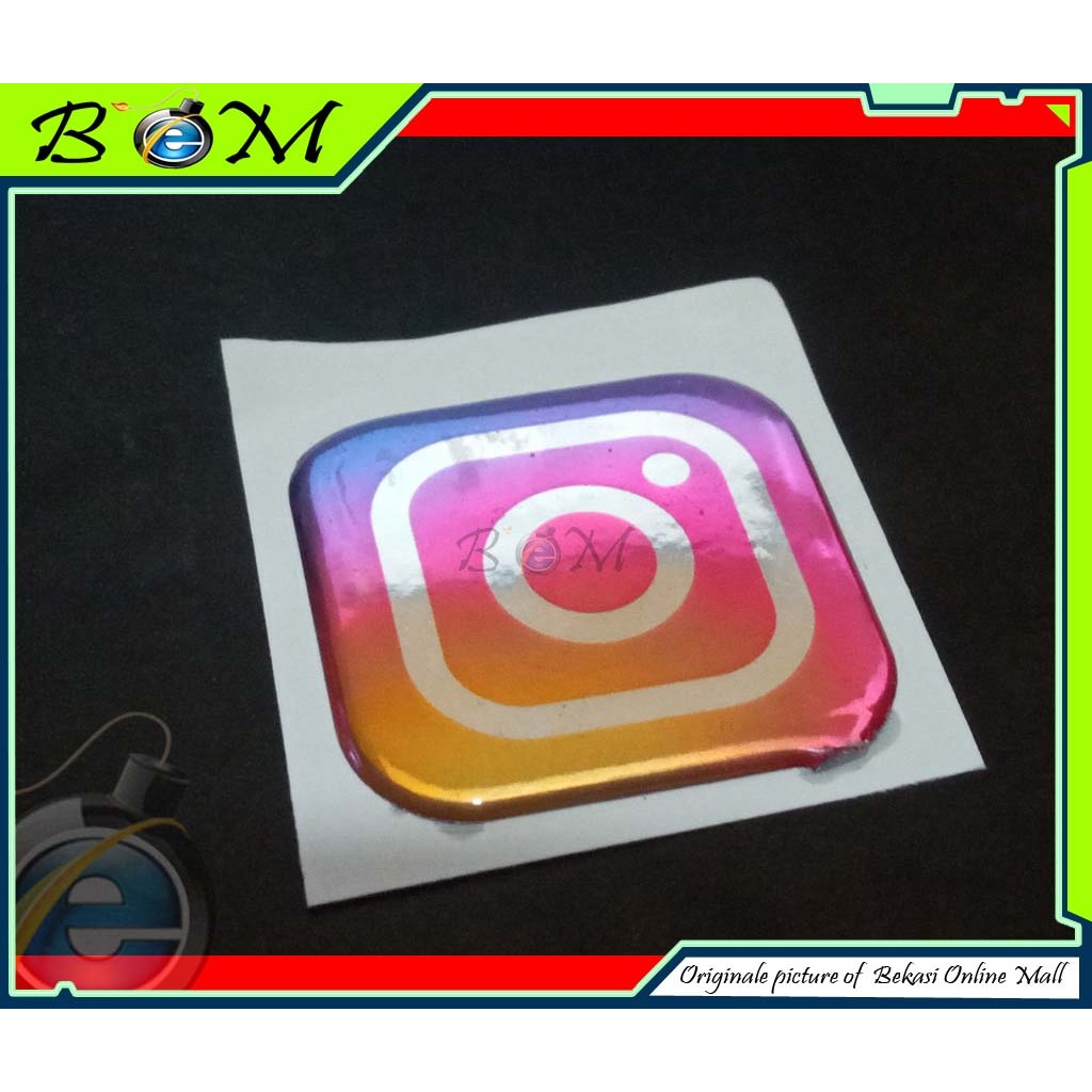 Jual Sticker stiker Logo timbul aplikasi instagram ig | Shopee Indonesia