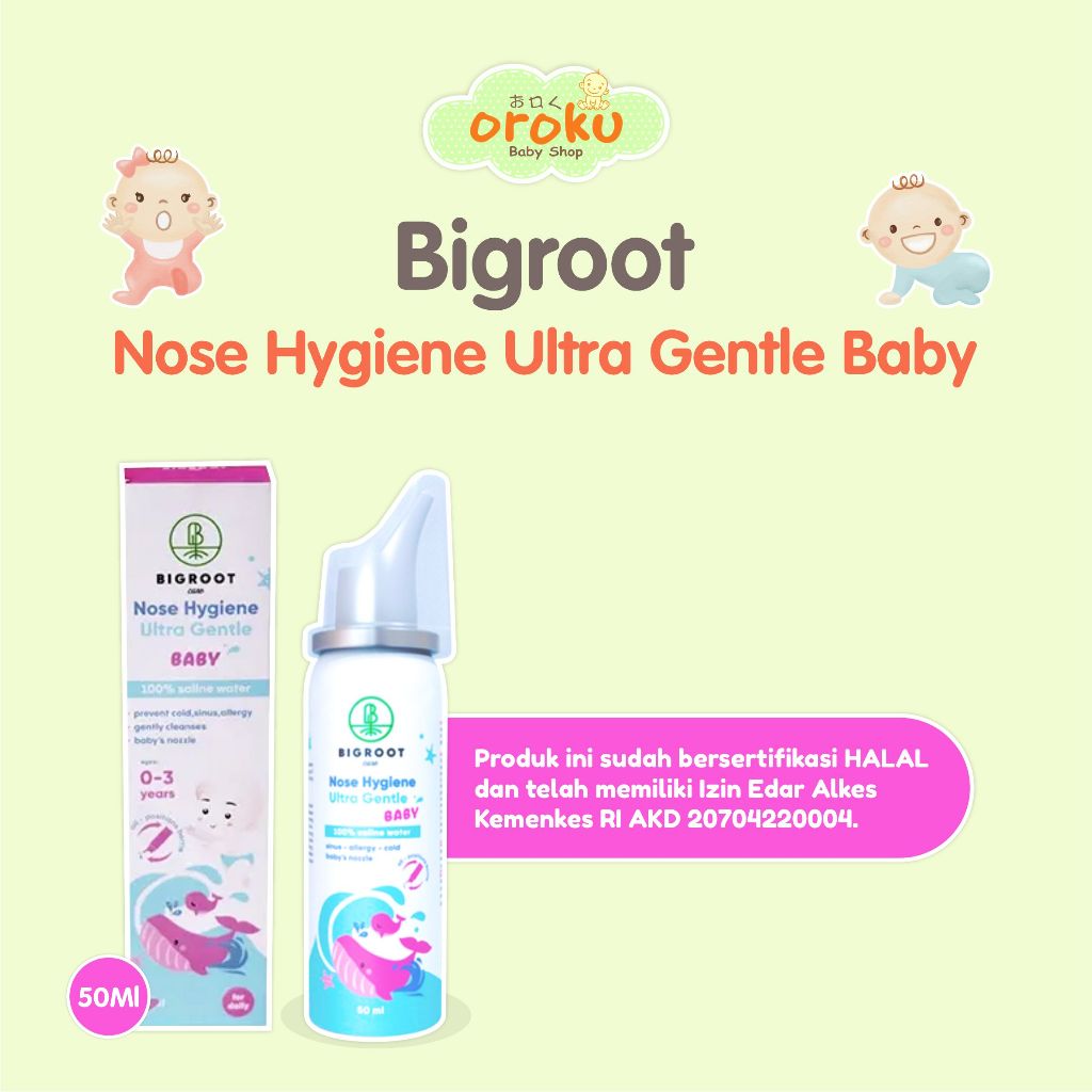 Jual BIGROOT NOSE HYGIENE ULTRA GENTLE BABY 50ML / STUFF RELIEF ...