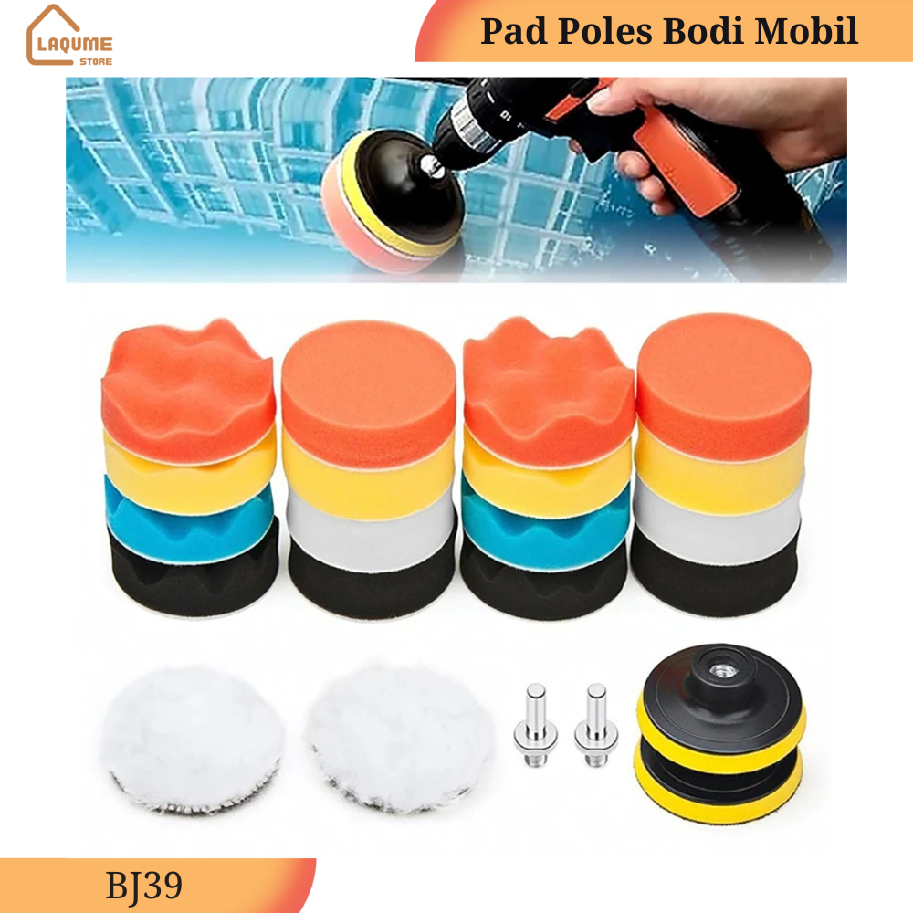Jual Pad Poles Bodi Mobil Wol Buffer Polishing Wheel 3 Inch 22 PCS Dan ...
