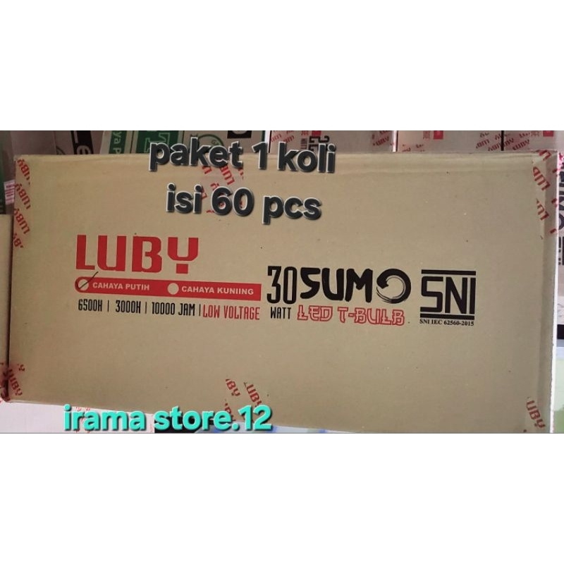 Jual Lampu LEDLuby SUMO 30w / 30 watt 1 DUS / KARTON Isi 60 PCS LED T ...