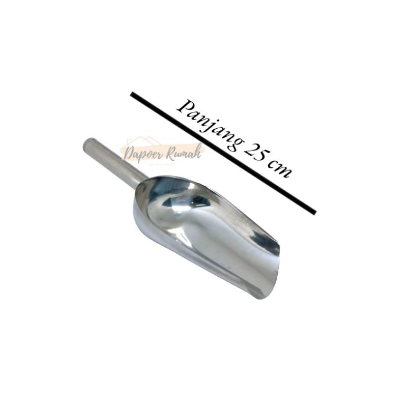 Jual SKOP ES BATU STAINLESS 10 INCH/SCOOP ICE CUBE/SEROK BIJI BIJIAN ...