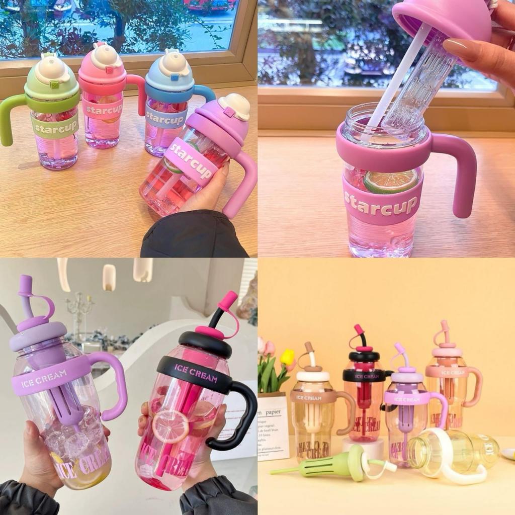 Jual SUNWAYSTORE - Tumbler Gelas Infused Ice Cream dengan Sedotan ...