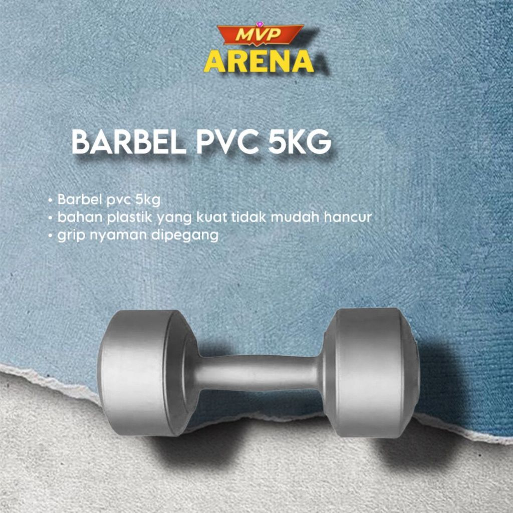 Jual Original Barbel latihan beban 5 kg Arena MVP barbel 5kg dumbel 5kg ...