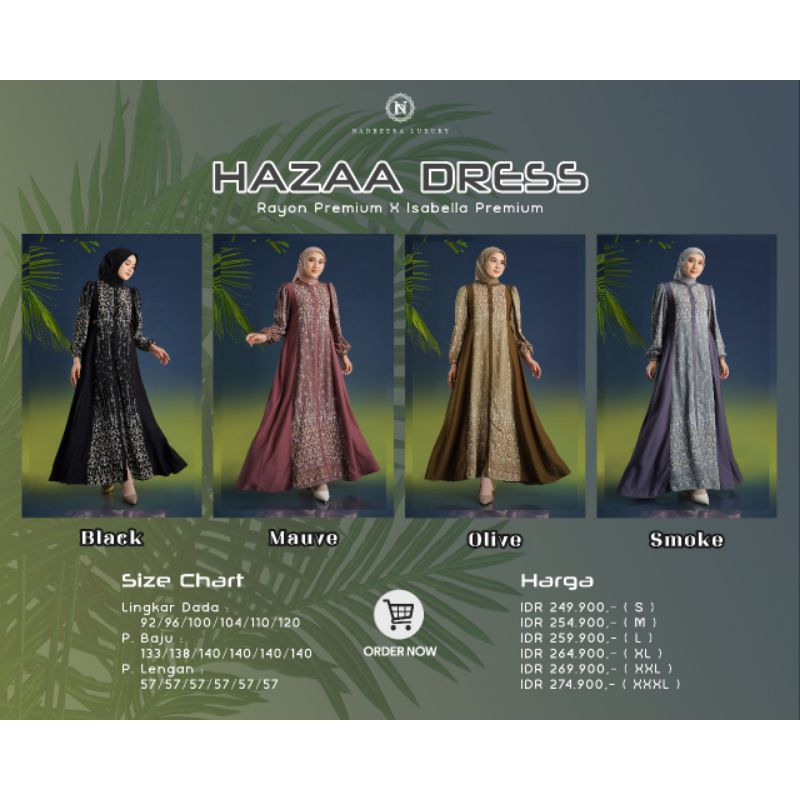 Jual HAZAA DRESS Nadheera Luxury ( READY STOK) | Shopee Indonesia