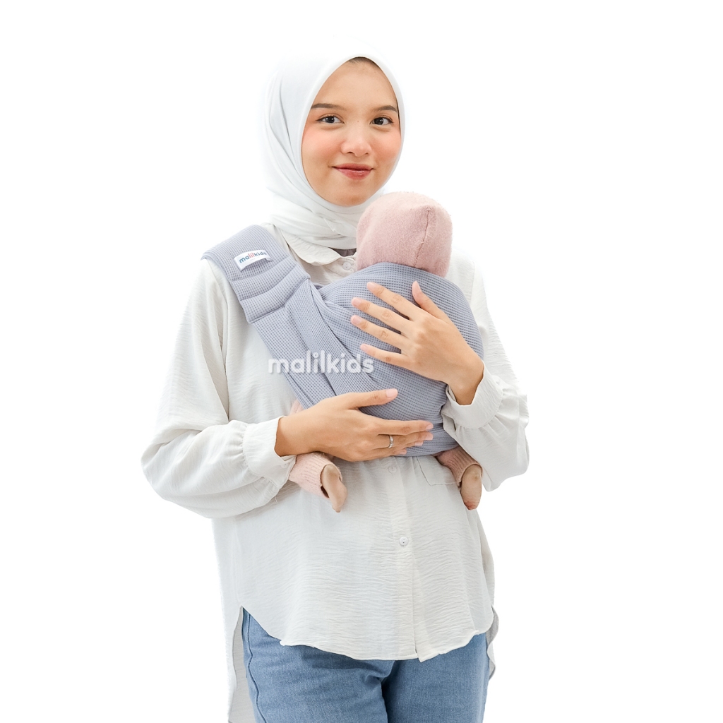 Jual Malilkids Gendongan Bayi Geos Sling Pouch Waffle Knit Double Layer ...
