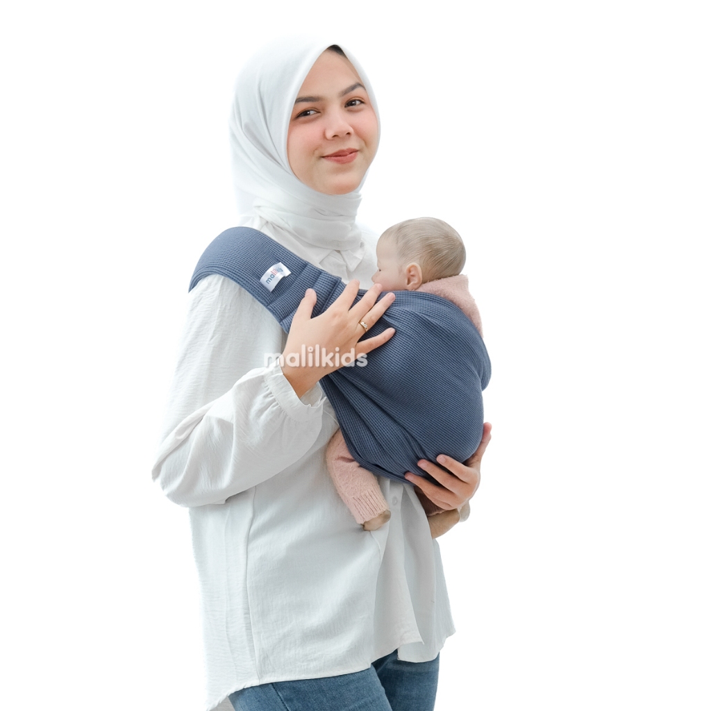 Jual Malilkids Gendongan Bayi Geos Sling Pouch Waffle Knit Double Layer ...
