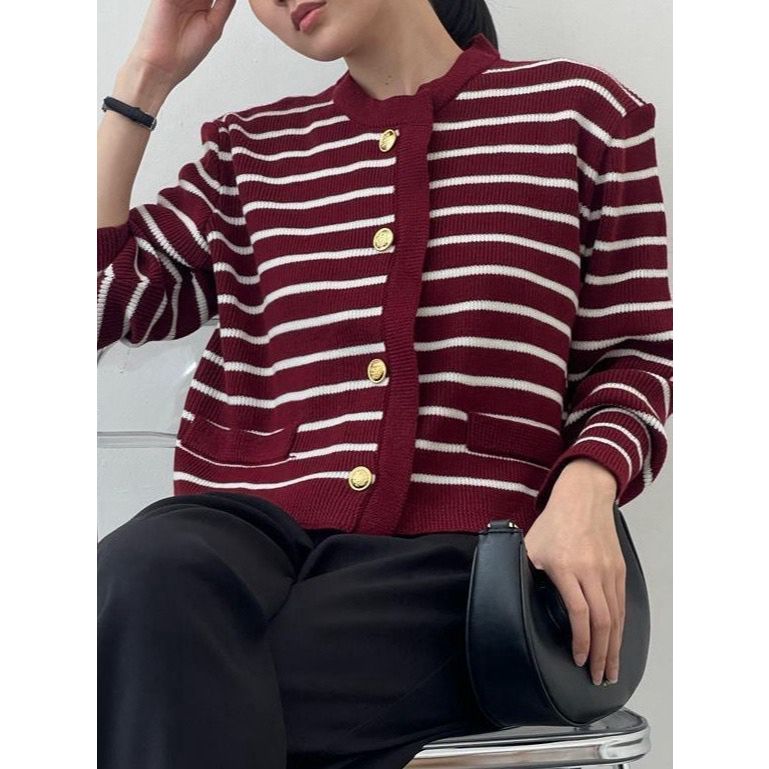 Jual Cheesy Cardy Stripe Kinara Kardigan Jisso Cardigan Kancing Knit ...