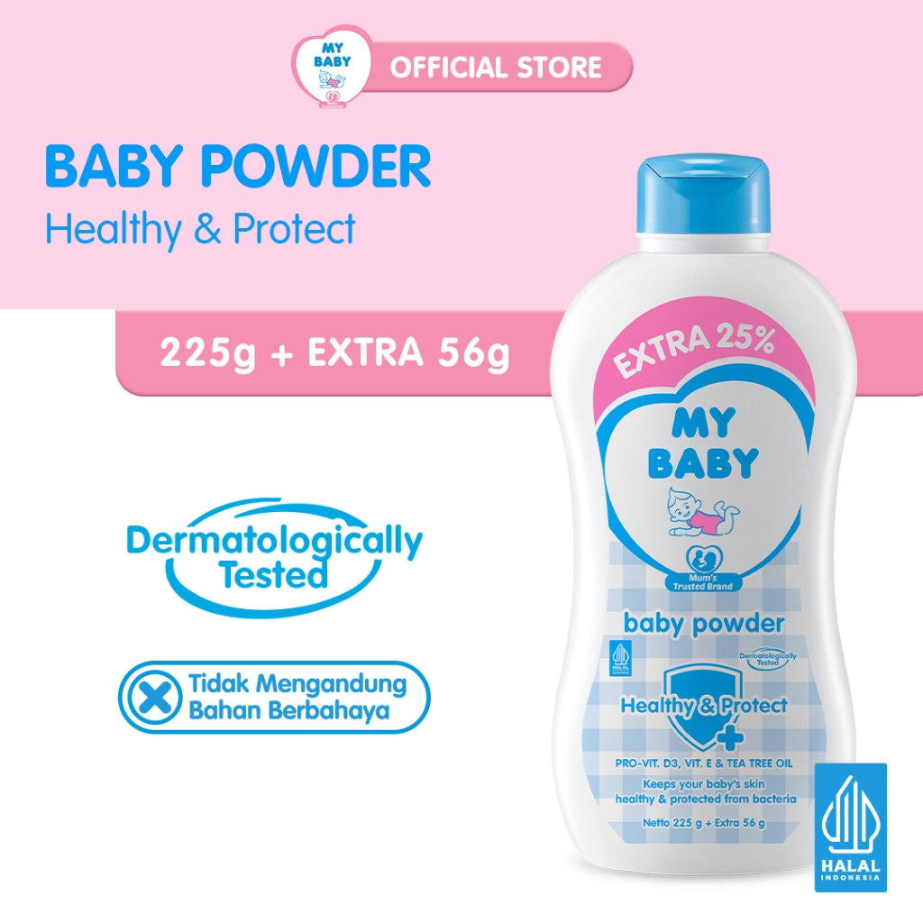 Jual MY BABY Powder Healthy & Protect 225 g - Exp: 05.2028 | Shopee ...