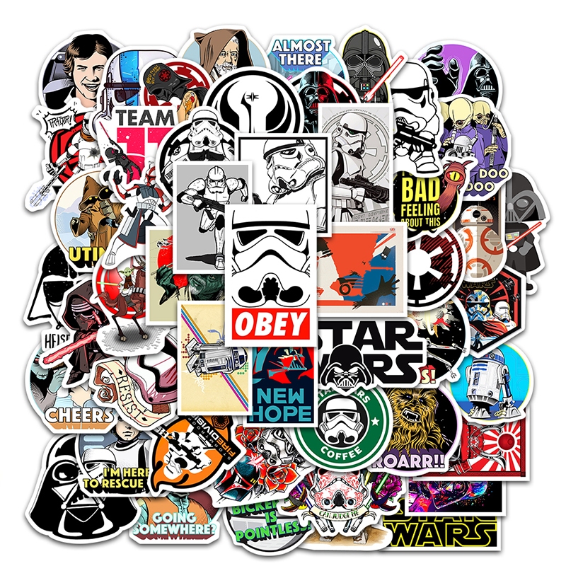 Jual Hot kartun star war Stiker Perang Bintang Anti Air Stikers ...