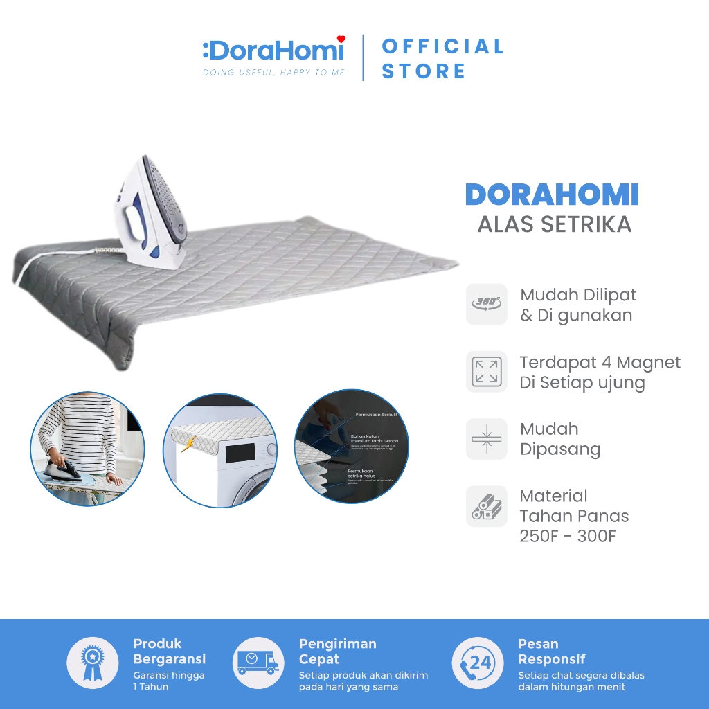 Jual DoraHomi Alas gosokan setrika setrikaan gosok Baju Pakaian Magnet ...