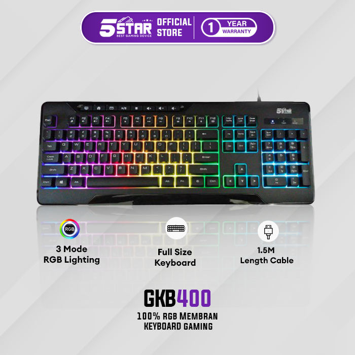 Jual 5Star GKB400 Gaming Keyboard | Shopee Indonesia