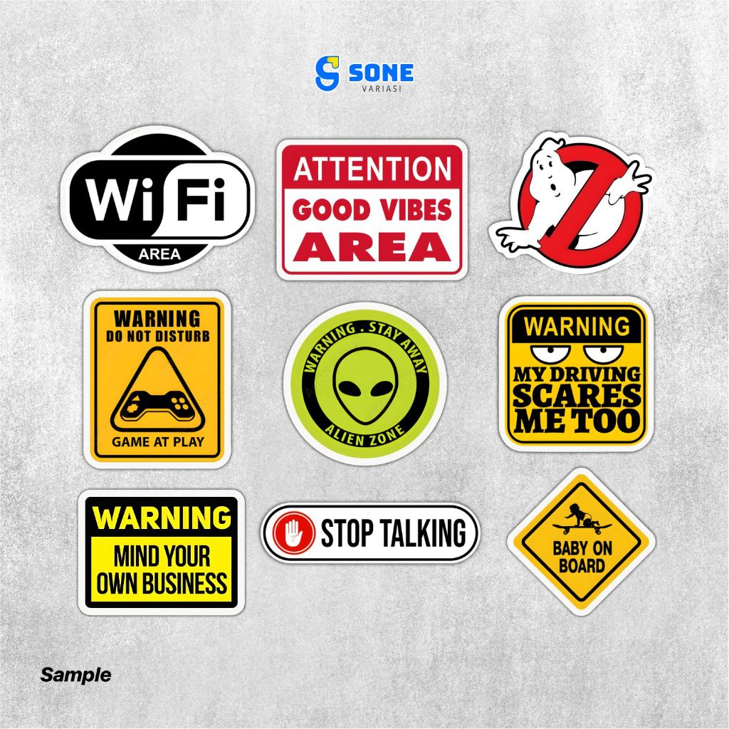 Jual STICKER PACK FUNNY ROAD SIGNS | STICKER TUMBLR LAPTOP KOPER HELM ...