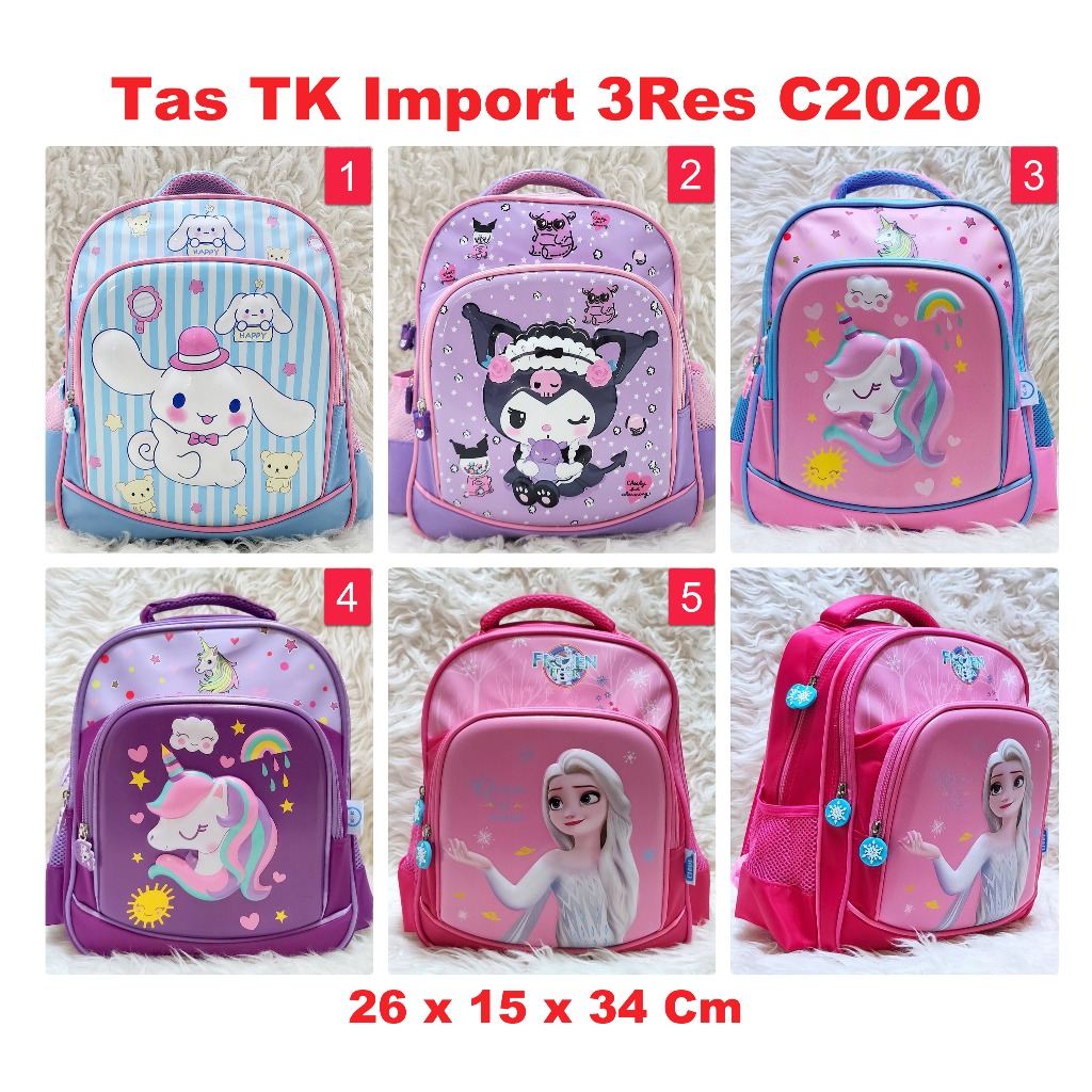 Jual Tas Sekolah Unicorn Import 3 Res C2020 backpack for school girl ...