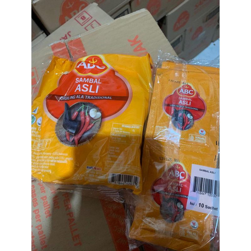 Jual Sambal Asli ABC exp Mei 2026 8 gram isi 22 pcs/ 15 gram isi 10 pcs ...