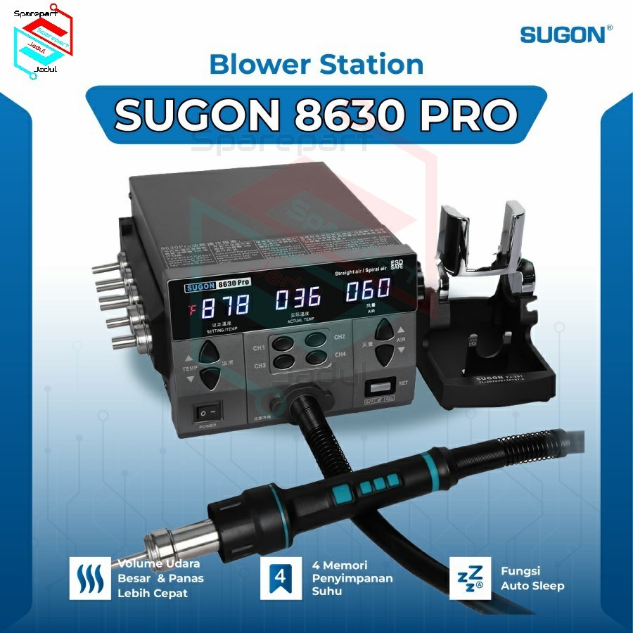 Jual Sugon 8630 Pro Blower Solder Station Digital Hot Air Gun Rework ...