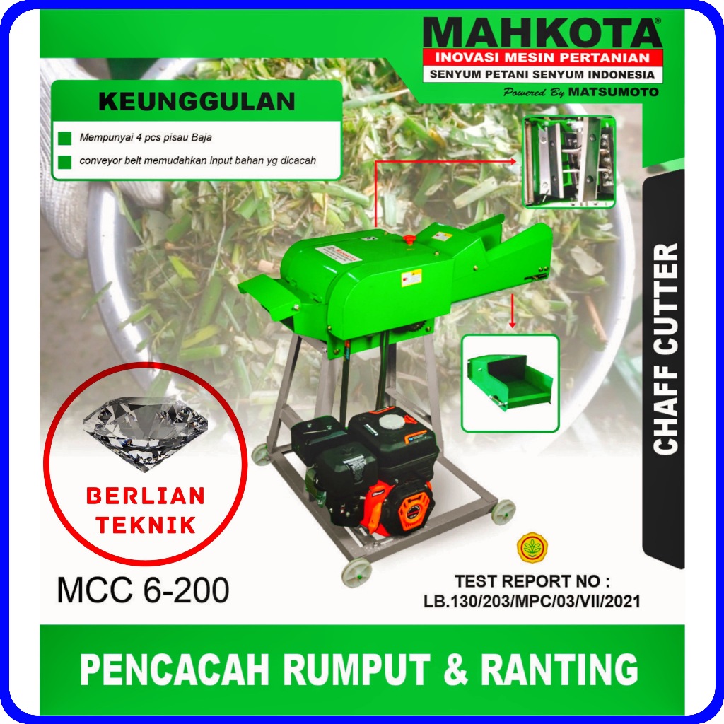 Jual Mesin Pencacah Rumput Ranting Batang MCC 6-200 | Shopee Indonesia