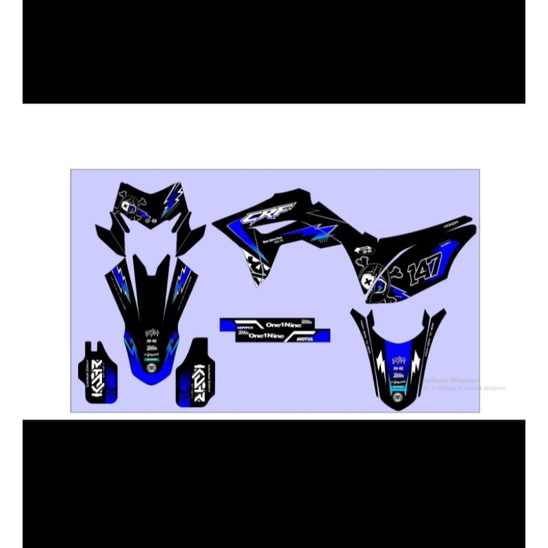 Jual Stiker decal honda cfr full body bisa request no/nama variation ...