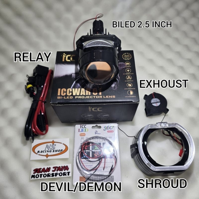 Jual PROJIE PROJECTOR BILED ICC 2.5 INCHI UNIVERSAL SCOOPY VARIO BEAT ...