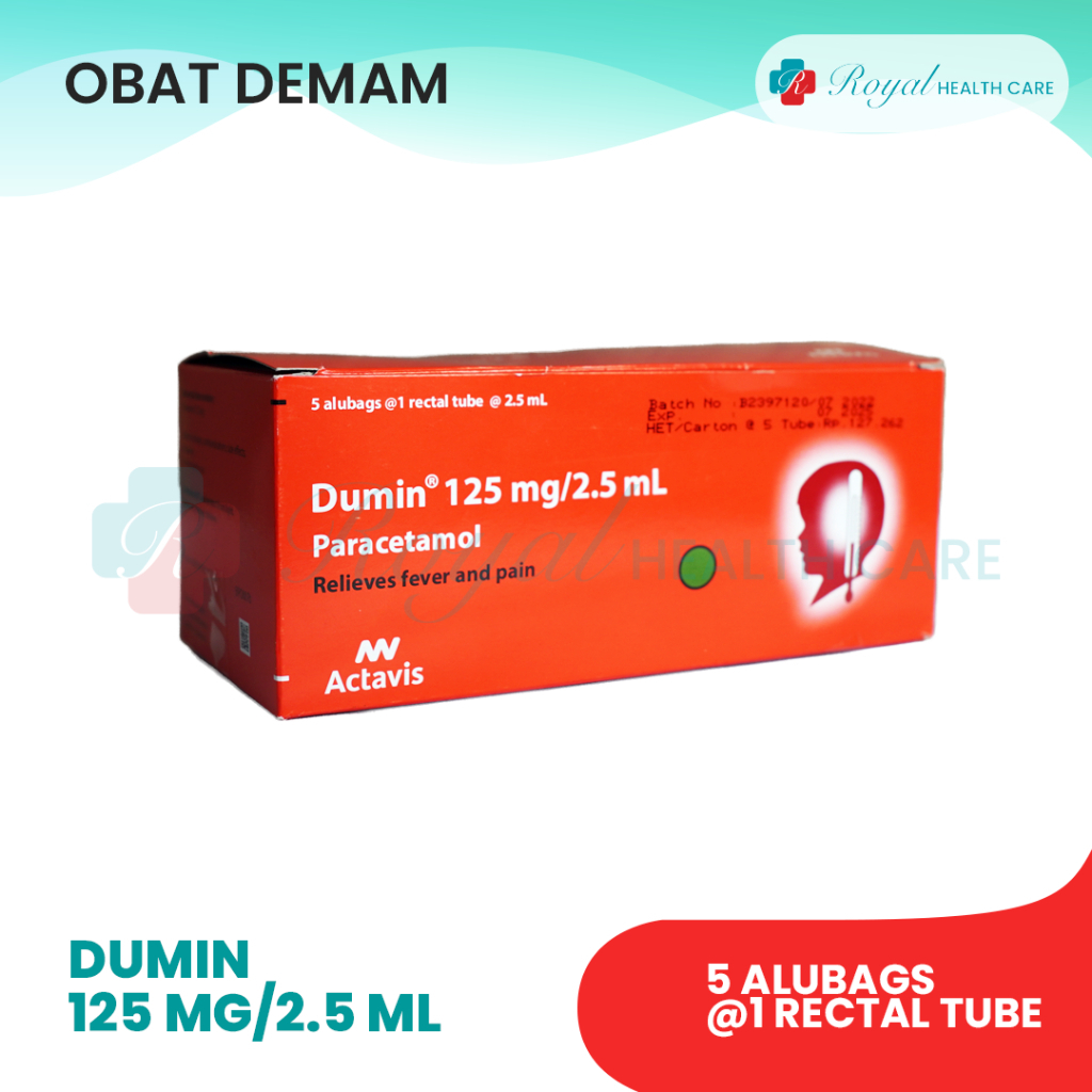 Jual DUMIN 125MG/2.5ML RECTAL TUBE Untuk Meredakan Sakit/Nyeri Ringan ...