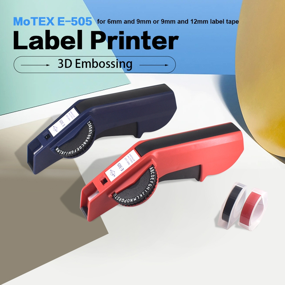 Jual Label Maker Motex E5500 Embossing label maker with 2 Rolls Refill ...