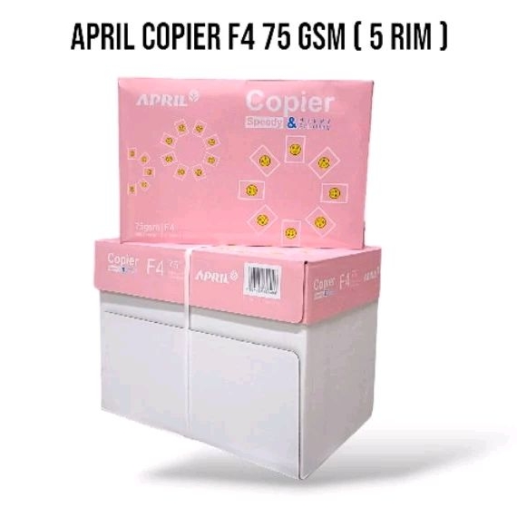 Jual [1 box] Kertas hvs Happy F4 panjang print fotocopy April copier F4 ...