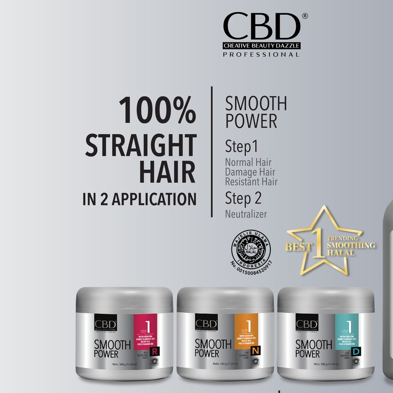 Jual CBD Professional Smooth Power Step 1 Hair 500gr | Shopee Indonesia