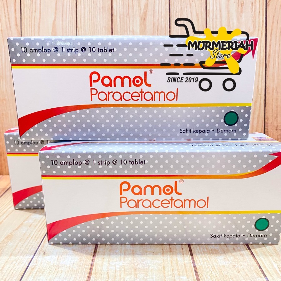 Jual PAMOL 500 Mg BOX 10 strip(100 tablet) Paracetamol-Obat Panas ...
